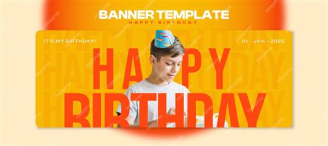Premium Vector Happy Birthday Celebration Banner Template