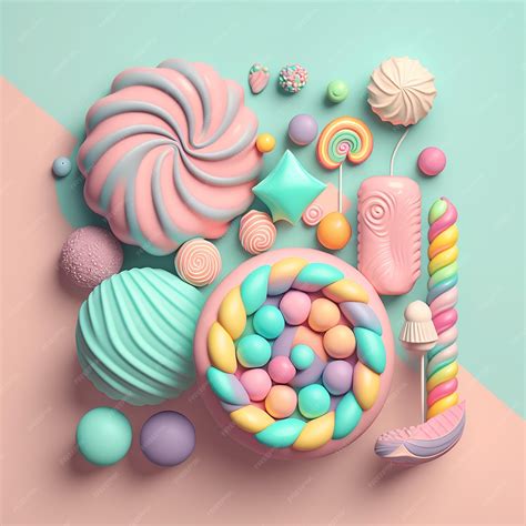 Premium Photo Colorful Pastel Sweet Candy Background