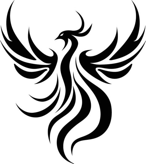 Phoenix Outline Vector Art Icons And Graphics For Free Download