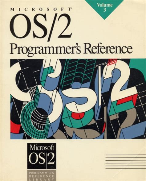 Microsoft Os2 Volume 3 Programmers Reference Book Computing History