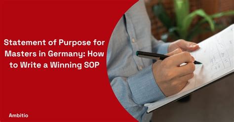Statement Of Purpose For Masters In Germany How To Write A Winning Sop Ambitio