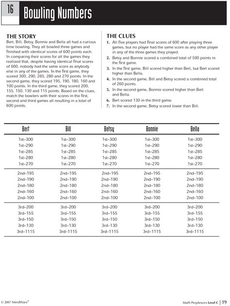 The Steam Room Math Perplexors Level C