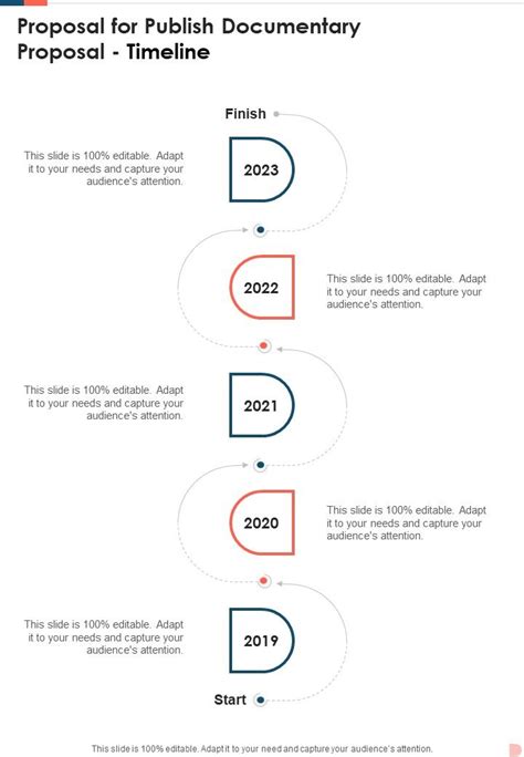 proposal for publish documentary proposal timeline one pager sample
