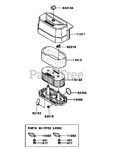 Cub Cadet H 1748 (55AI4HPS050) - Cub Cadet Walk-Behind Mower Kawasaki FH541V-CS25 Air Filter ...