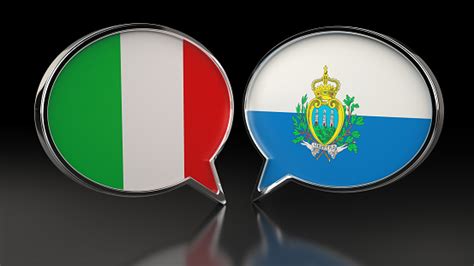 연설 거품과 이탈리아와 산마리노 플래그입니다 3 차원 일러스트 레이 션 0명에 대한 스톡 사진 및 기타 이미지 0명 3차원 형태 Eurozone Istock