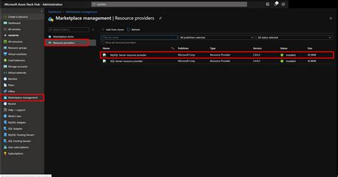 Azure Stack Hub 上の Mysql リソース プロバイダーを削除する Azure Stack Hub Microsoft