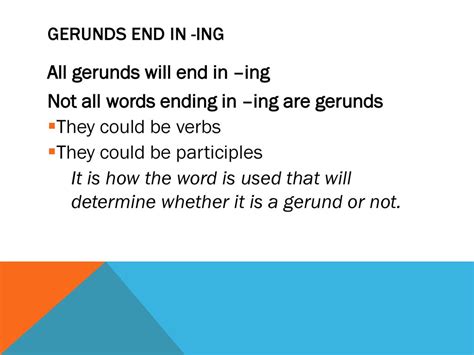 i can identify and explain the function of gerunds in a sentence ppt