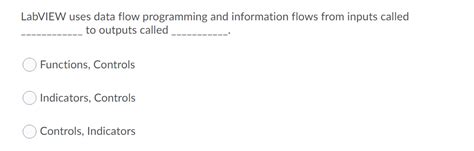 Solved Labview Uses Data Flow Programming And Information