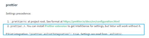 Prettier Not Picking Up Eslintintegration Settings Working On Vue Files Issue Vuejs