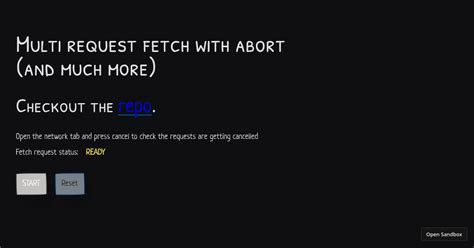 React Abortable Fetch Forked Codesandbox