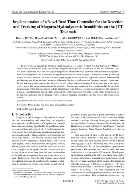 pdf implementation of a novel real time controller for the detection