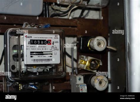 Analog Screen Of Household Natural Energy Meter Utility Bills
