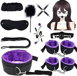 Amazon Com Sex Fuzzy Handcuffs Set For Adults Couples Bondage Set Behind Handcuff Collar Bed