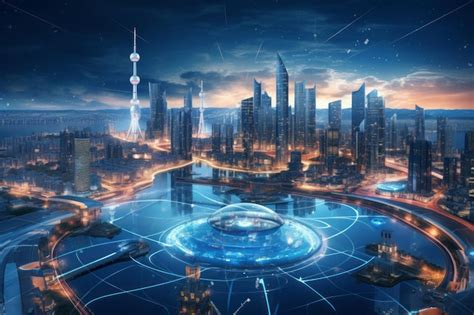 Premium Ai Image Smart City Infrastructure And Technology Future