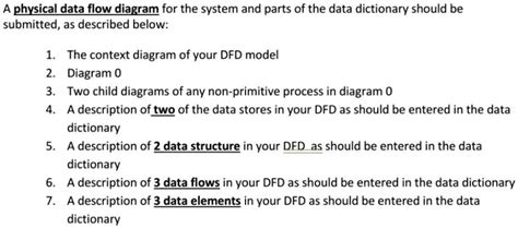 solved physical data flow diagram for the system and parts of the data