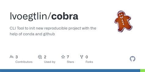 GitHub Lvoegtlin Cobra CLI Tool To Init New Reproducible Project With The Help Of Conda And