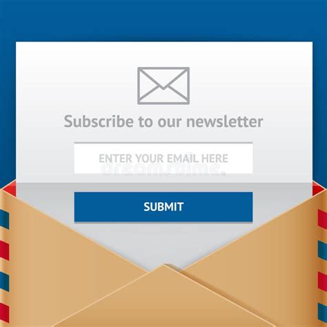 Subscribe To Newsletter Form Stock Vector Illustration Of Register Website 42056111