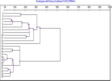 A Dendrogram Exhibiting The Relationship Between 24 Rice Genotypes