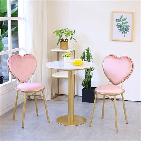 현대 패션 북유럽 미니멀리스트 커피 카페 의자 사랑 하트 모양 등받이 Flannelette 부드러운 좌석 금속 철 아트 레저 의자 스카이 블루