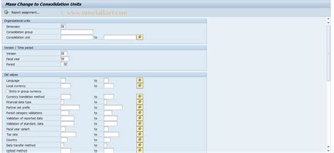 CXAR SAP Tcode Mass Changes Cons Units CXAR SAP Tcode Mass Changes Cons Units