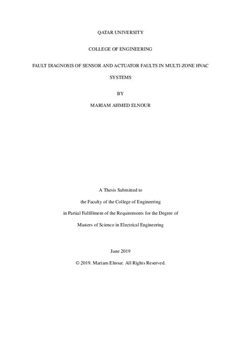 pdf fault diagnosis of sensor and actuator faults in multi zone hvac