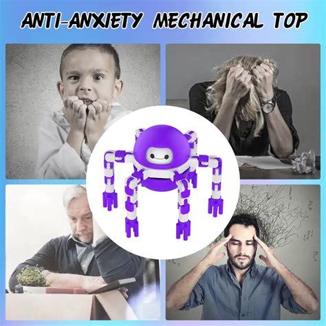 변형 가능한 손가락 끝 기계식 자이로 재미있는 문어 얼굴 스왑 피젯 스피너 변형 가능한 Diy 기계식 체인 로봇 손가락 끝 자이로 어린이 및 성인을 위한 감압 선물