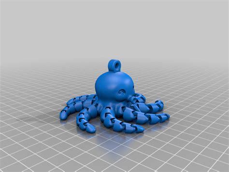Stl File Flexible Octopus Keychain・3d Print Design To Download・cults