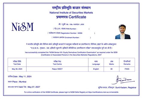 harsh jain on linkedin nism finance learning