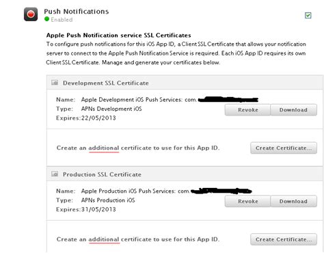 ios is it possible to create multiple ssl certificates for providers