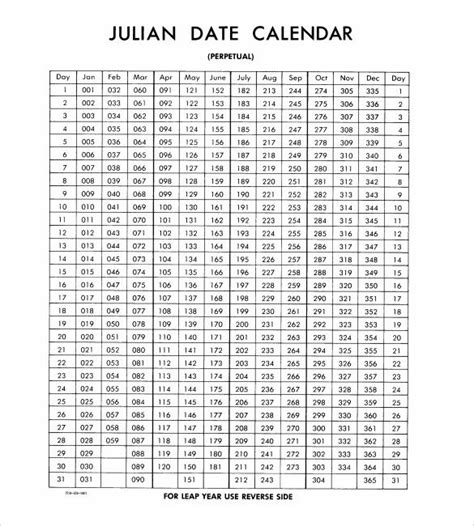 Free 7 Julian Calendar Templates In Pdf Psd Julian Dates Printable Calendar Template Calendar