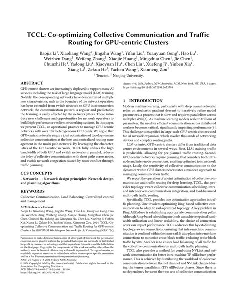 Pdf Tccl Co Optimizing Collective Communication And Traffic Routing
