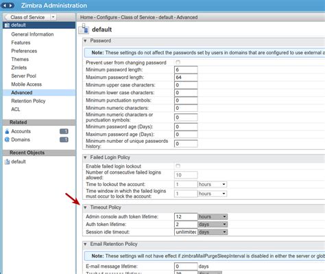 Change User And Admin Web Console Session Idle Time Out Zimbra Tech Center