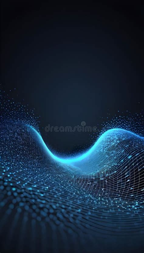 Vector Illustration Abstract Digital Wave Of Particles Futuristic Point Stock Illustration