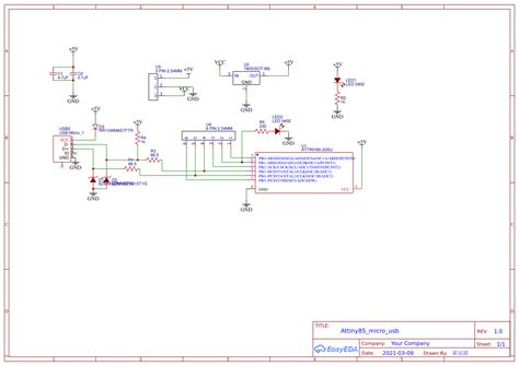 Attiny85 Microusb Easyeda Open Source Hardware Lab