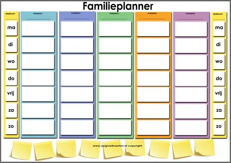 Familie Planner Gratisbeloningskaart Nl