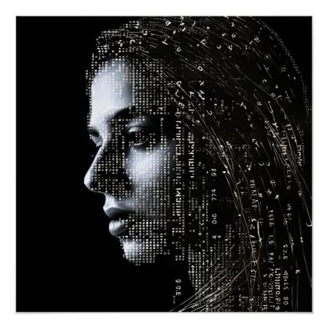 Ascii Woman Scientist Poster Zazzle