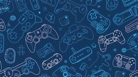 Gaming Controllers Pattern Premium Ai Generated Image