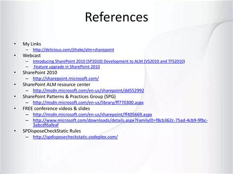 application lifecycle management in sharepoint ppt