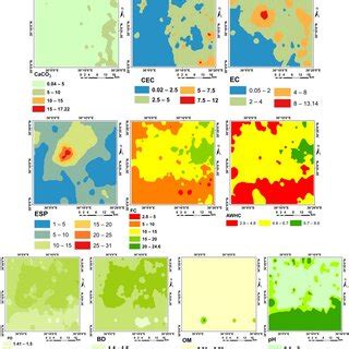 Spatial Variation Of Investigated Soil Properties Download Scientific Diagram