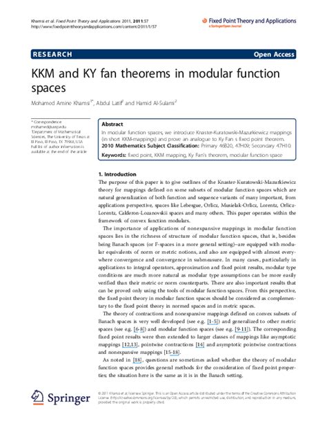 Pdf Kkm And Ky Fan Theorems In Modular Function Spaces