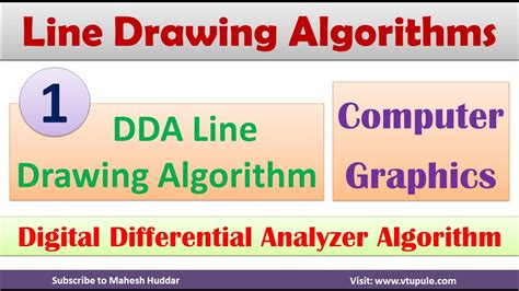 1 digital differential analyzer dda algorithm dda line drawing