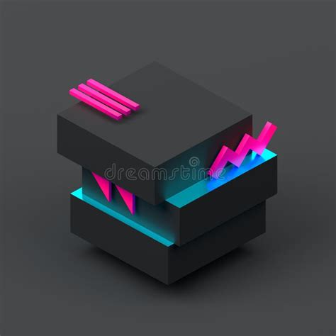 Abstract 3d Rendering Of Geometric Shapes Stock Illustration Illustration Of Composition