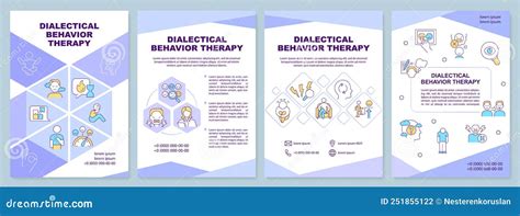 Dialectical Behavior Therapy Brochure Template Vector Illustration 251855122