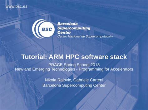 Pdf Tutorial Arm Hpc Software Stack Tutorial Pdf