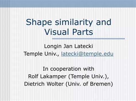 Ppt Shape Similarity And Visual Parts Powerpoint Presentation Free