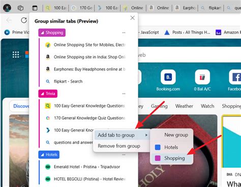 How To Automatically Group Similar Tabs In Microsoft Edge