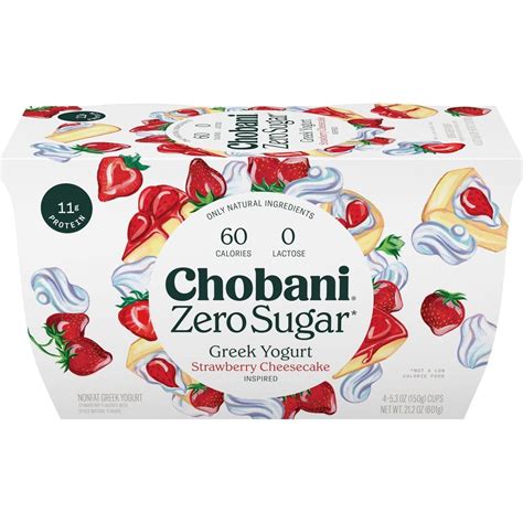 Chobani Zero Sugar Strawberry Cheesecake Greek Yogurt Shop Yogurt At H E B