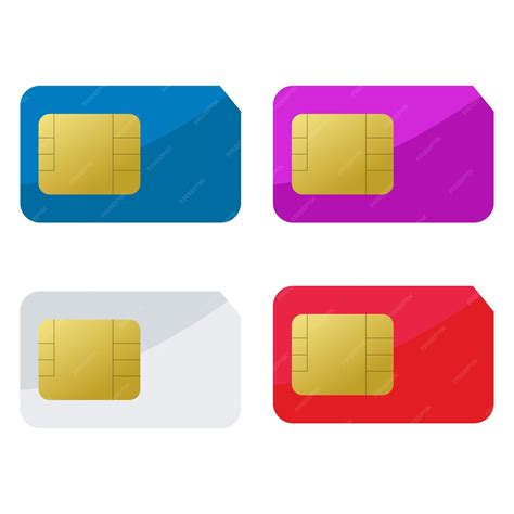 Premium Vector Mobile Phone Sim With Reflection On White Background