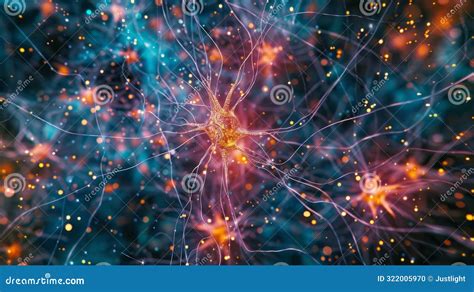 a network of axon growth cones creating a complex and interconnected