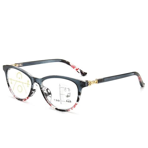 Progressive Multifocal Reading Glasses Blue Light Blocking Cat Eye